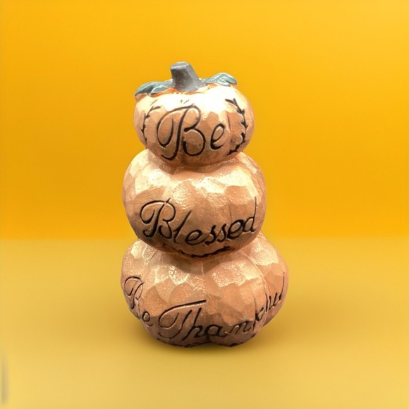Holiday | Fall Autumn Plaster Stacked Tiered Pumpkin Be Blessed Be ...